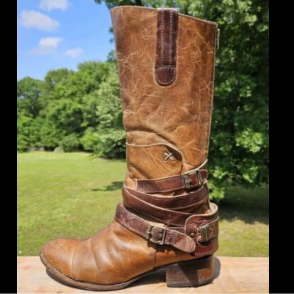 Freebird by Steven | Shoes | New Freebird By Steven Dakota Distressed Leather Brown Boots Size 7 ...